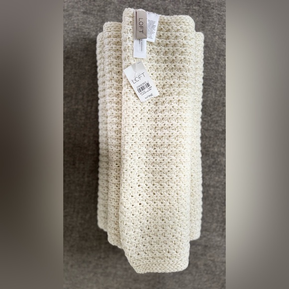LOFT | Accessories | Loft Ivory Gold Infinity Scarf | Poshmark